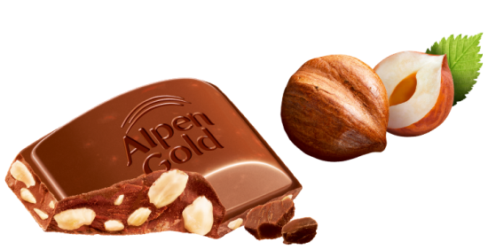 Alpen Gold Молочный с дроблёным фундуком